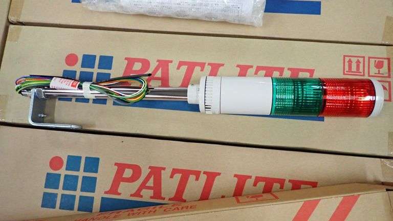 Lot of (42) Patlite Signal Tower Lights - Yellow Tag Auctions