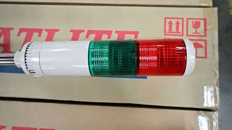 Lot of (42) Patlite Signal Tower Lights - Yellow Tag Auctions