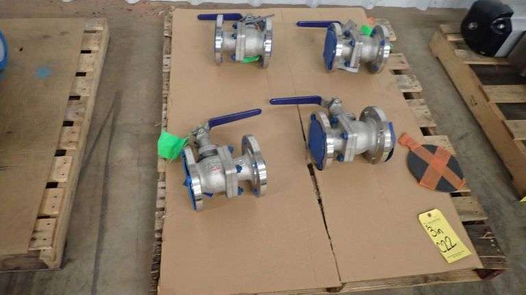 Lot of (4) Kinka 3" Hastelloy Valves - Yellow Tag Auctions