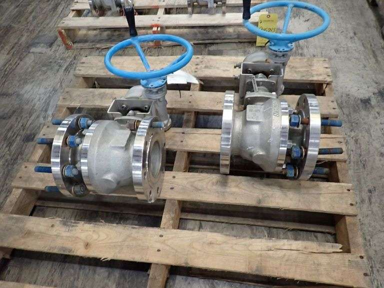 Lot of (2) Kinka 4" Hastelloy Valves w/Sambo Actuator - Yellow Tag Auctions