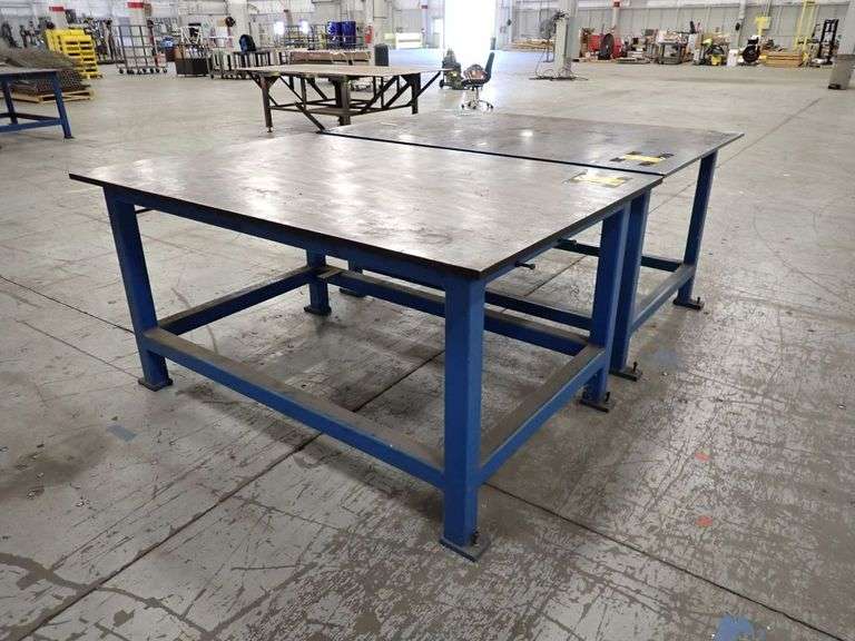 Lot of (2) Steel Work Tables - Yellow Tag Auctions