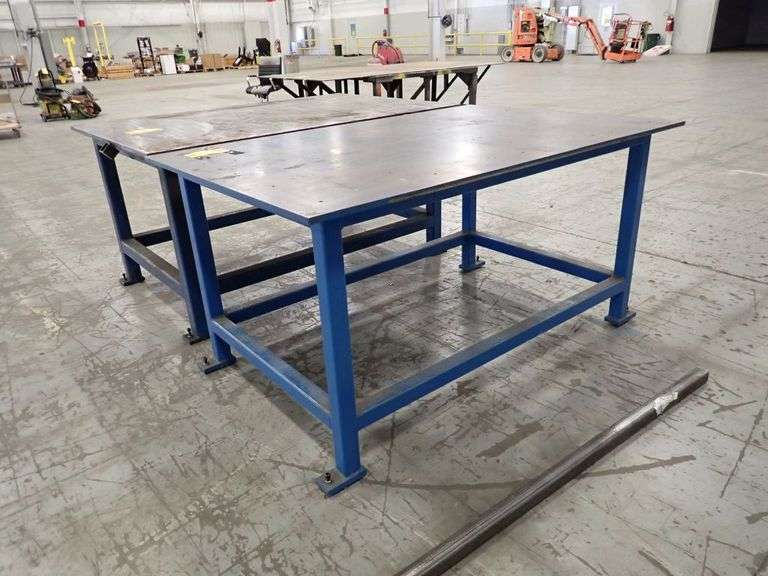 Lot of (2) Steel Work Tables - Yellow Tag Auctions