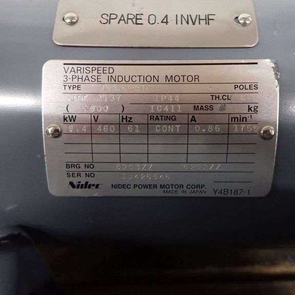 Lot of Varispeed and Nidec 3 Phase Motors - Yellow Tag Auctions