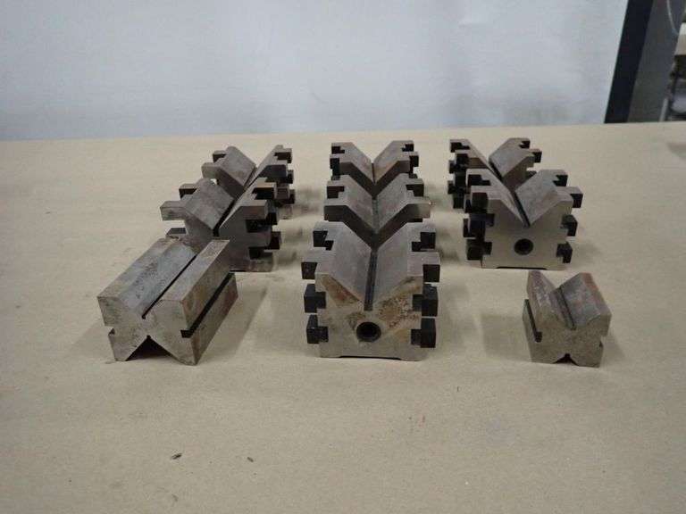 Lot of (9) Industrial V Blocks - Yellow Tag Auctions