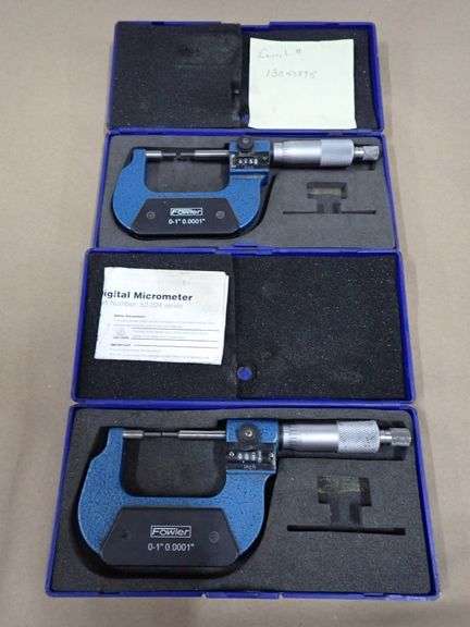 Lot of (2) Fowler Digital Micrometers - Yellow Tag Auctions