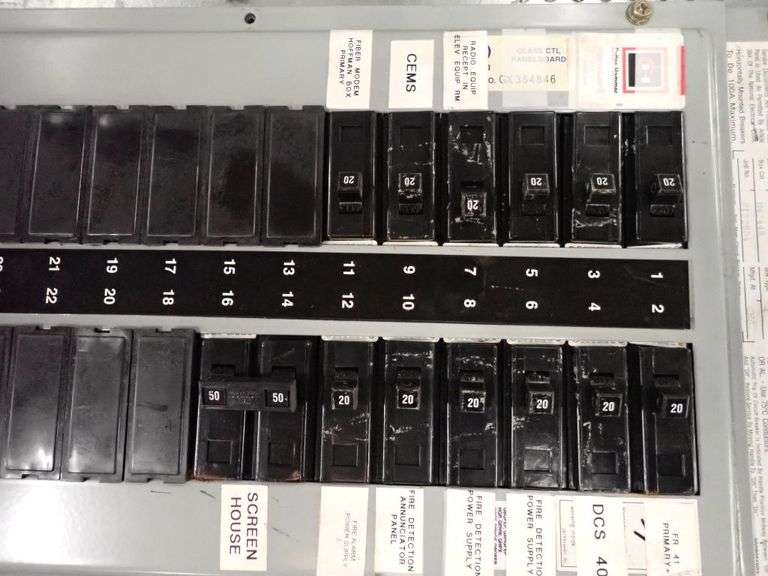 Cutler Hammer 100A Panelboard with Circuit Breakers and Cut Out Box ...