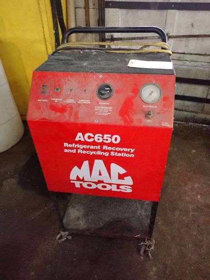 Mac Tools AC 650 Rolling Refrigerant Recovery & Recycling Station ...