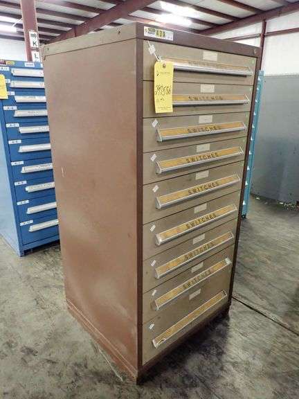 Stanley Vidmar 9-Drawer Cabinet - Yellow Tag Auctions