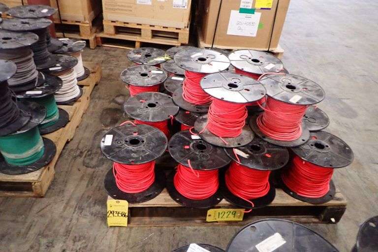 Lot of Assorted Wire Spools - Yellow Tag Auctions