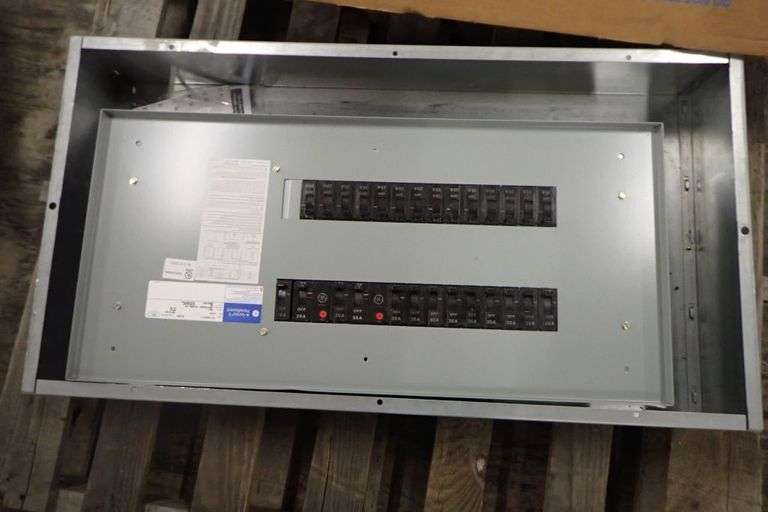 Lot of GE Panelboard Interior with Panelboard Box - Yellow Tag Auctions
