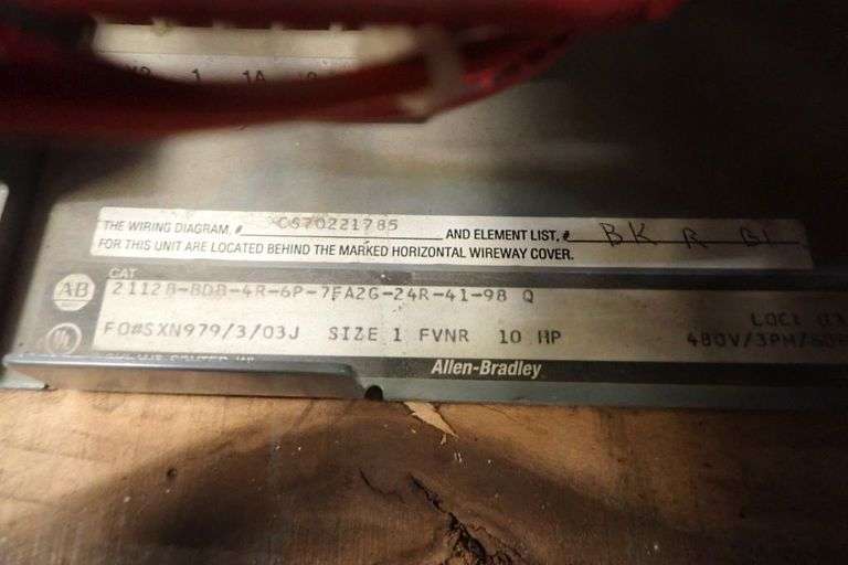 Lot of (5) Allen Bradley MCC Buckets - Yellow Tag Auctions