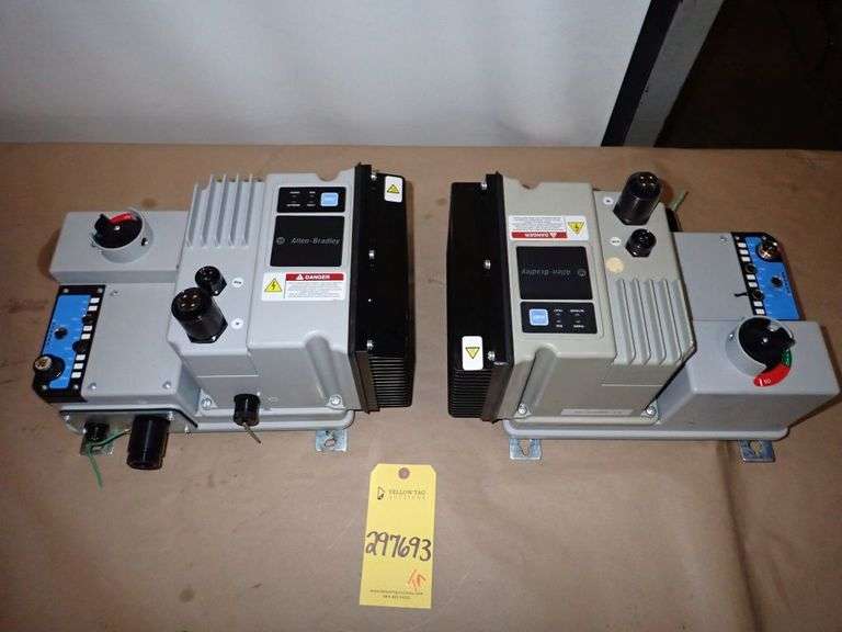Lot of (2) Allen-Bradley Armor Start Control Modules and Start Bases ...