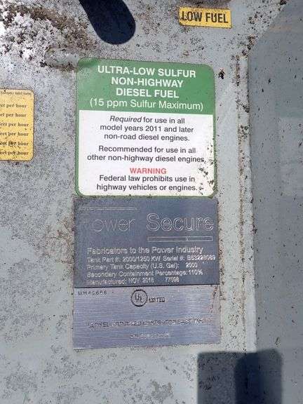 UL Listed Closed Top Diked Generator Base Tank - Yellow Tag Auctions