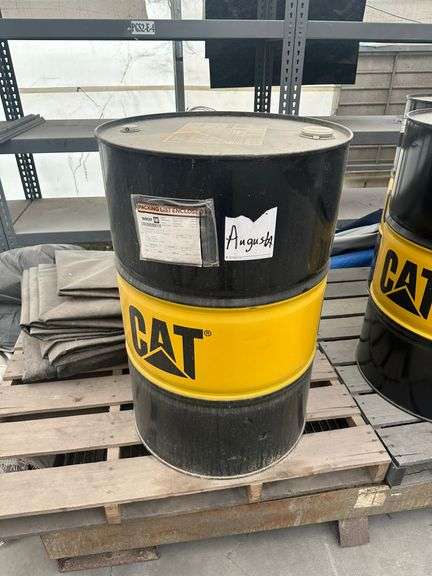 Lot of (3) Drums of CAT Engine Oil - Yellow Tag Auctions