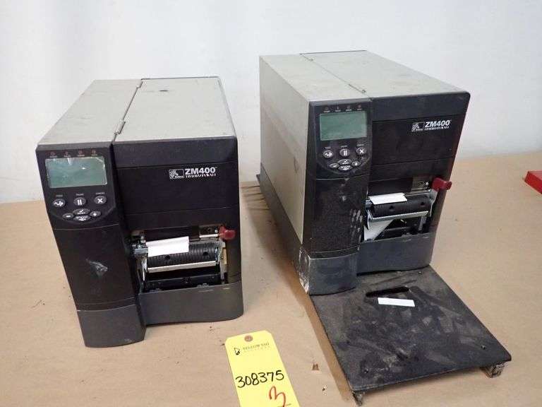 Lot of (2) Zebra Label Printers - Yellow Tag Auctions