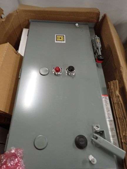 Lot of (3) Square D Enclosure with Motor Starter and Circuit Breaker ...