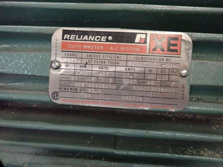 Reliance XE Duty Master AC Motor - Yellow Tag Auctions