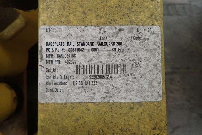Lot of (10) Garlock Safety Systems Guardrail Bases - Yellow Tag Auctions