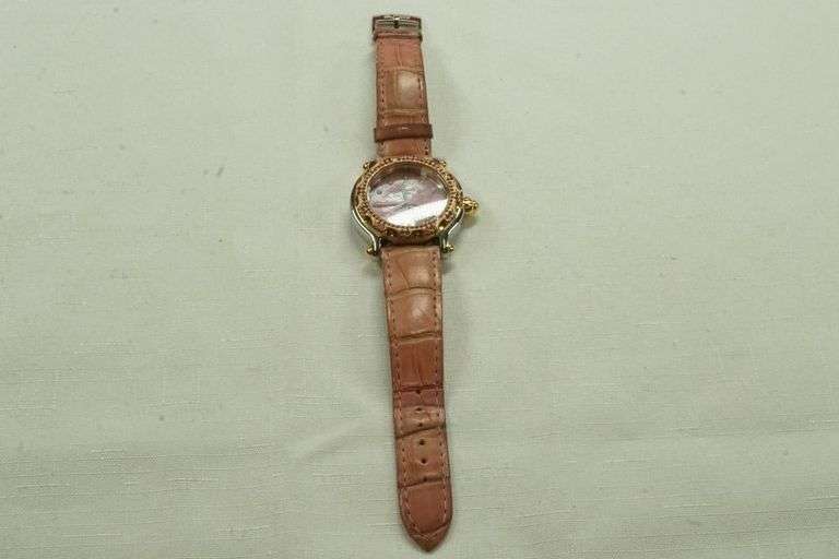Chopard Happy Sport Pink Stone Bezel Watch w/Pink Band - Yellow Tag ...