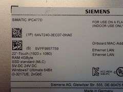 Siemens Simatic 22" HMI Monitor - Yellow Tag Auctions