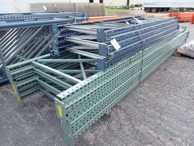 Lot of (11) Teardrop Pallet Racking Uprights - Yellow Tag Auctions
