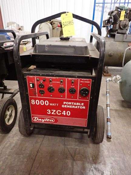 Dayton 8000W Portable Generator - Yellow Tag Auctions