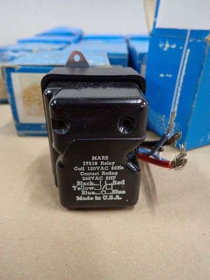 Lot of (14) Mars Magnetic Line Switching Relays - Yellow Tag Auctions