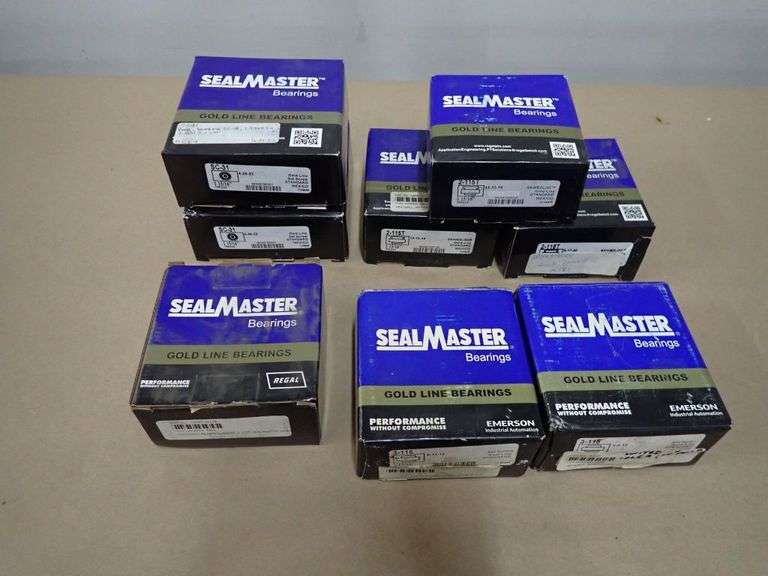 Lot of (8) SealMaster Gold Bearings - Yellow Tag Auctions