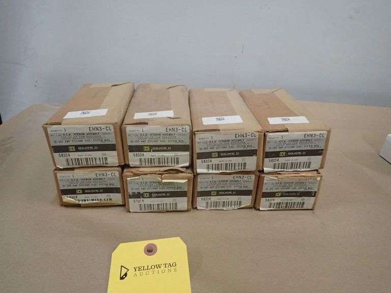 Lot of (8) Square D OEM Interior Assemblies - Yellow Tag Auctions