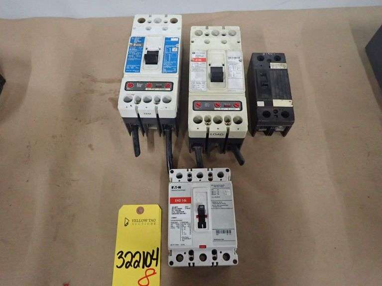 Lot of (4) Circuit Breakers - Yellow Tag Auctions