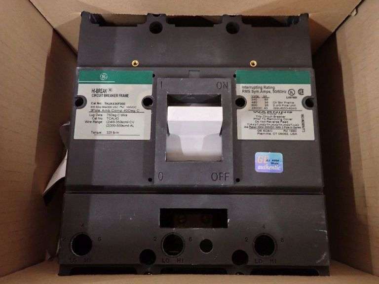 GE Spectra RMS 400A Circuit Breaker - Yellow Tag Auctions