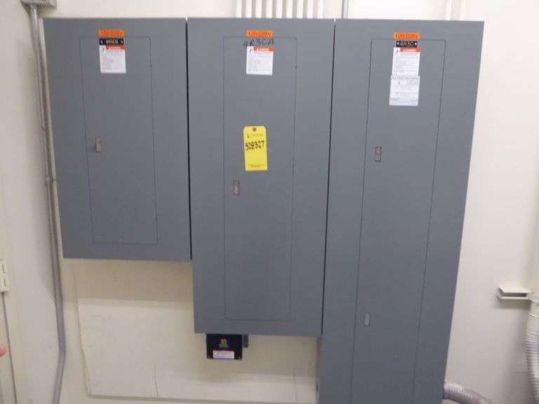 Lot of (3) Square D NQOD 225A Panelboards with Circuit Breakers ...