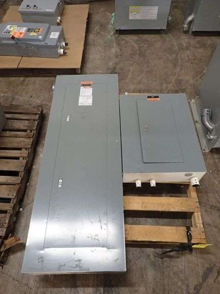 Lot of (2) Square D Panelboards with Circuit Breakers - Yellow Tag Auctions