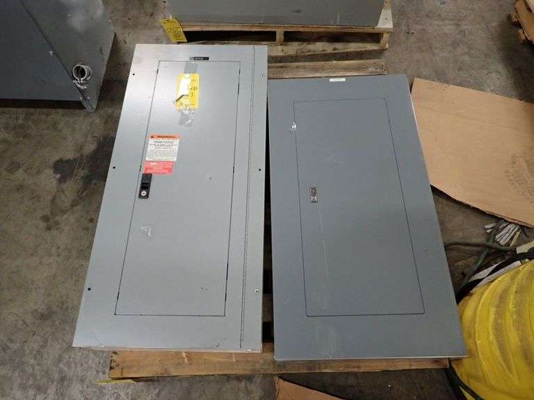 Lot of (3) Panelboards with Circuit Breakers - Yellow Tag Auctions