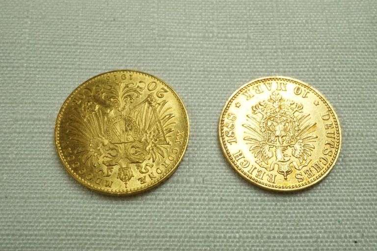 Lot of (2) Gold Coins - Yellow Tag Auctions