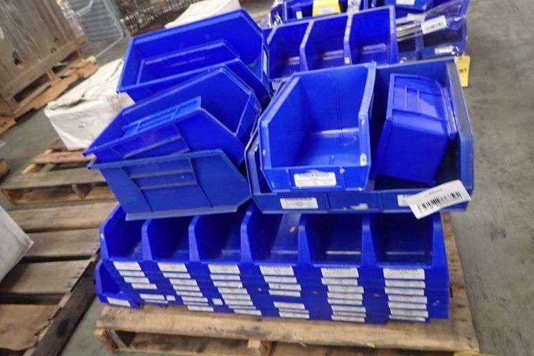 Lot of Blue Storage Bins - Yellow Tag Auctions