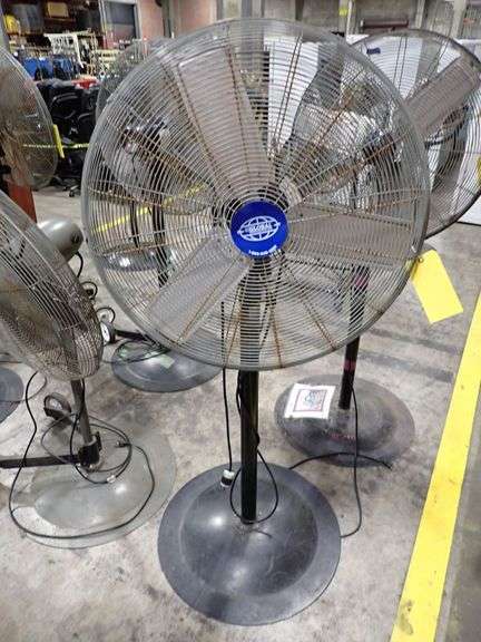 Lot of (4) Assorted Pedestal Fans - Yellow Tag Auctions