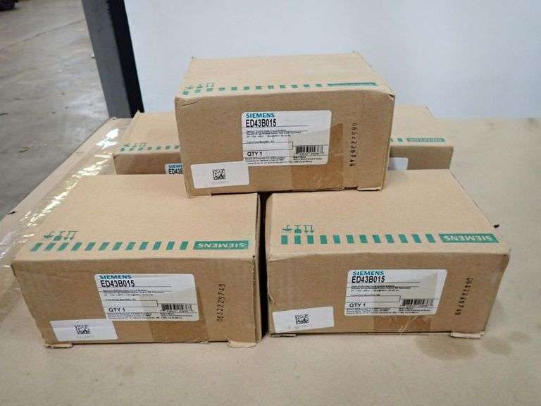 Lot of (5) Siemens 15A Sentron Molded Case Circuit Breakers - Yellow ...