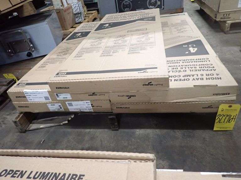 Lot of (5) Cooper Fluorescent Lighting - Yellow Tag Auctions