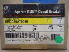 Lot of (3) GE Spectra 60A RMS Circuit Breakers - Yellow Tag Auctions