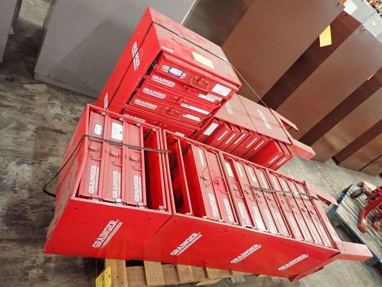 Lot of (3) Grainger Hardware Cabinets - Yellow Tag Auctions