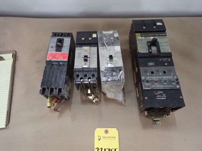 Lot of Assorted Circuit Breakers - Yellow Tag Auctions