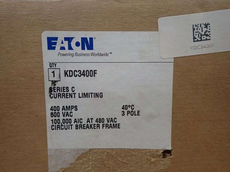 Lot of (2) Eaton 400A Circuit Breakers - Yellow Tag Auctions