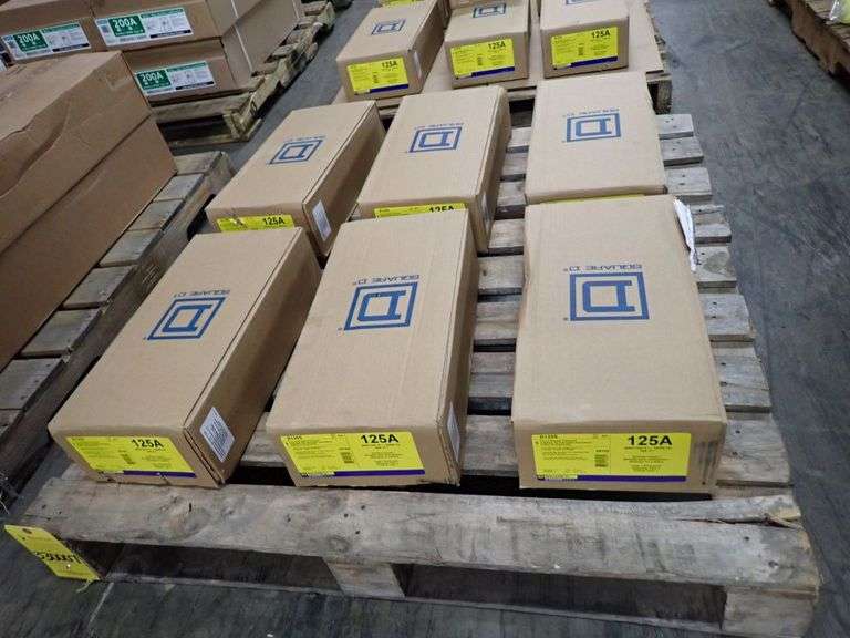 Lot of (6) Square D 125A Circuit Breaker Enclosures - Yellow Tag Auctions