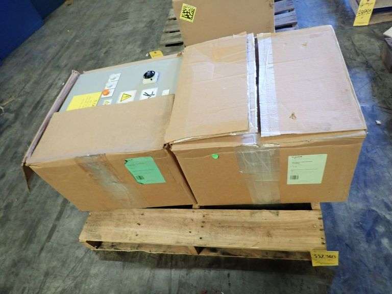 Lot of (2) Hoffman Control Panel Enclosures with Circuit Breakers ...