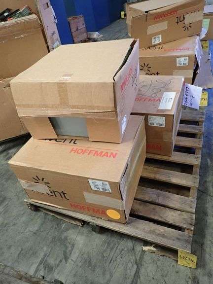 Lot of (3) Hoffman Control Panel Enclosures with Components - Yellow ...