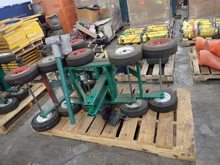 Lot of (3) Greenlee Ultra Tugger Wheeled Carriages - Yellow Tag Auctions