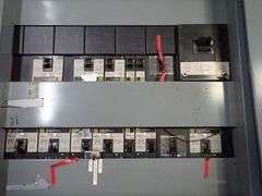 Square D Enclosure with Panelboard and Circuit Breakers - Yellow Tag ...