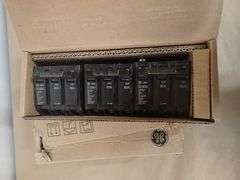 Lot of (7) Boxes GE Circuit Breakers - Yellow Tag Auctions