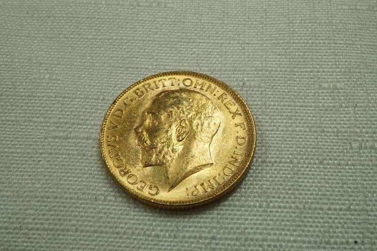 1913 British Gold Sovereign - Yellow Tag Auctions